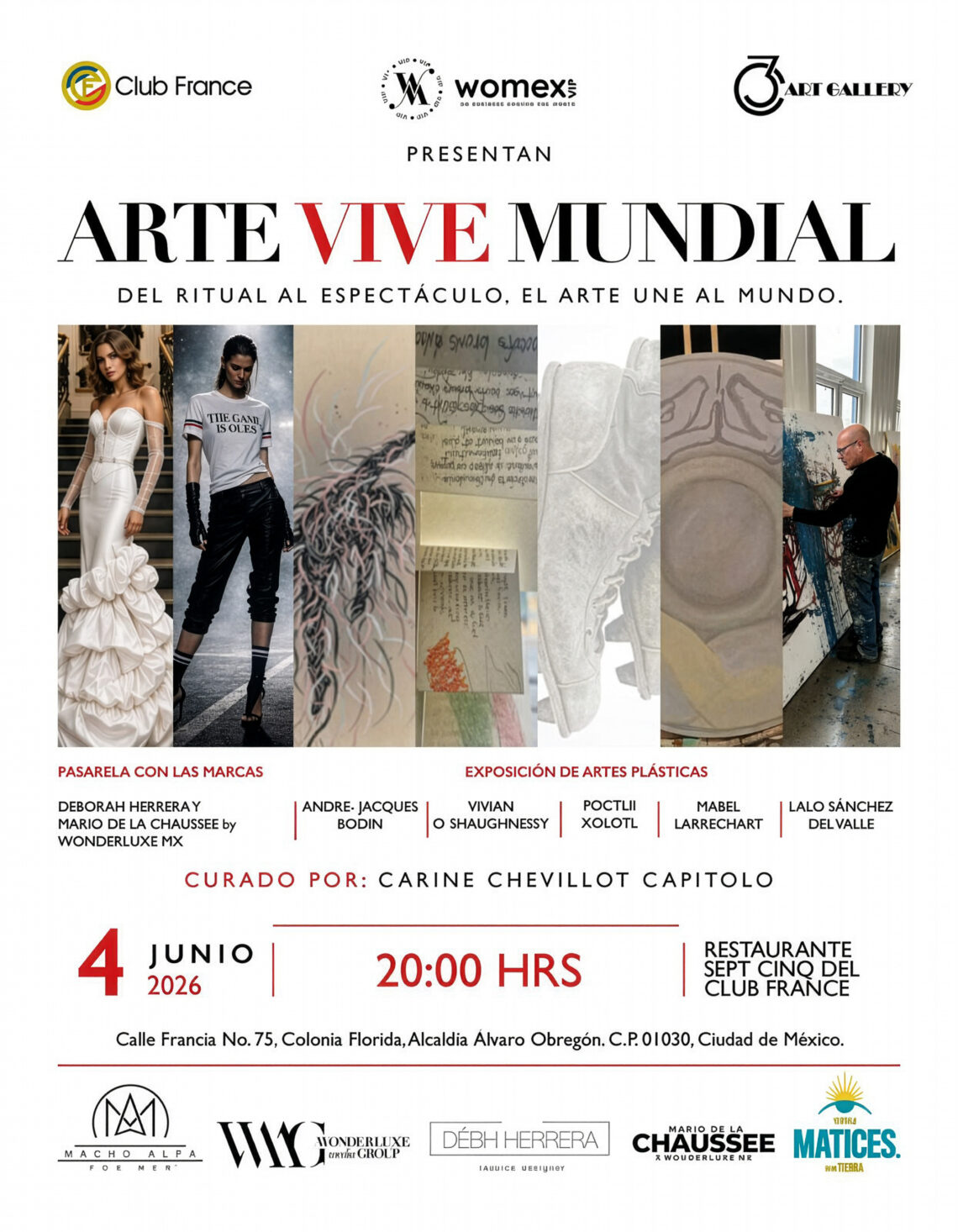 ARTE VIVE MUNDIAL at Club France in Mexico City – Gallery and Studio